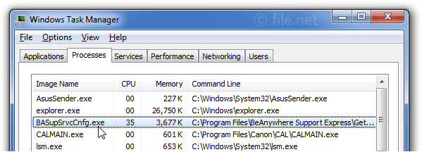 BASupSrvcCnfg.exe Windows process - What is it?