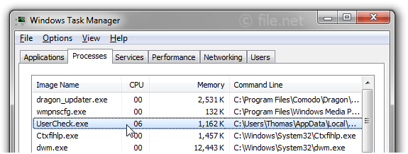 UserCheck.exe Windows process - What is it?
